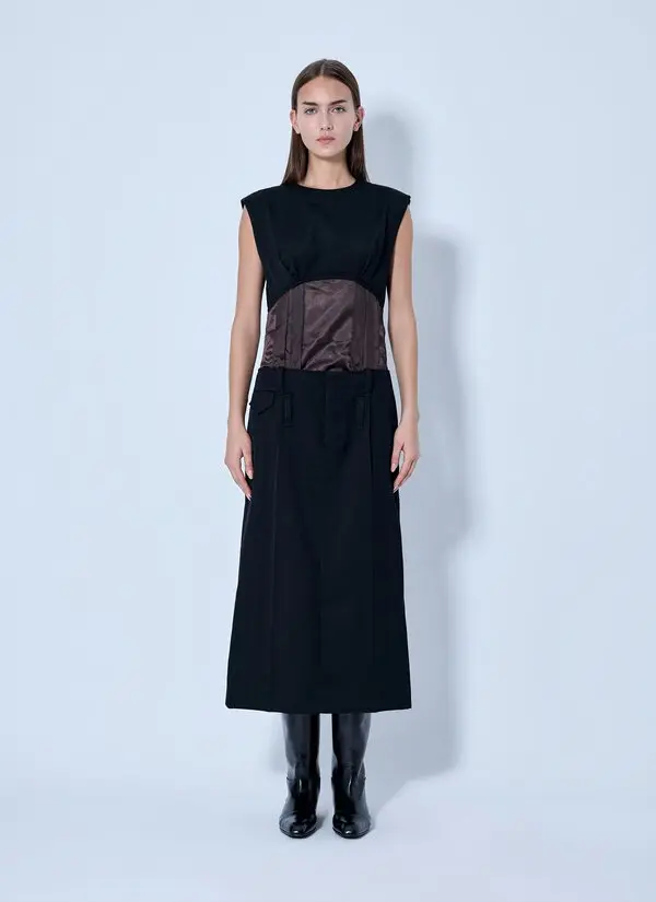 Marni Sleeveless Dress With Contrast Waist Panel