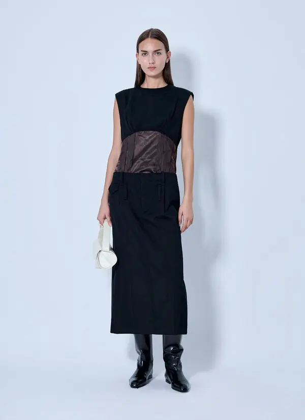 Marni Sleeveless Dress With Contrast Waist Panel