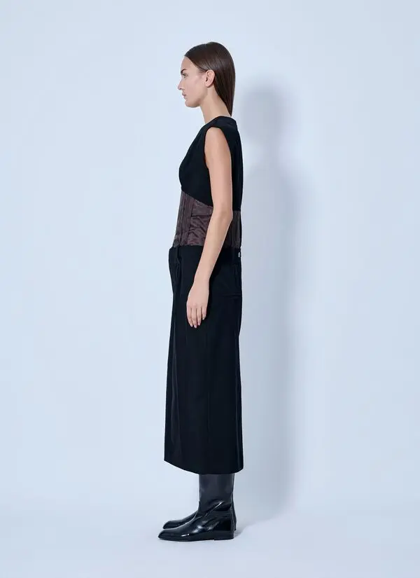 Marni Sleeveless Dress With Contrast Waist Panel