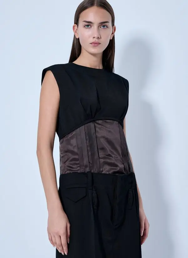 Marni Sleeveless Dress With Contrast Waist Panel