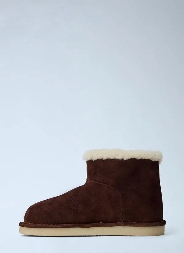 Miu Miu Shearling-lined Suede Ankle Boots