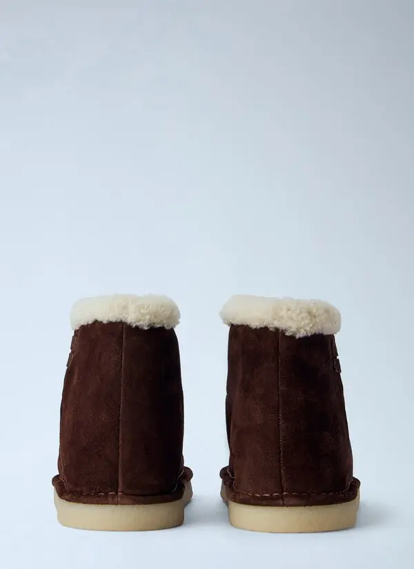 Miu Miu Shearling-lined Suede Ankle Boots