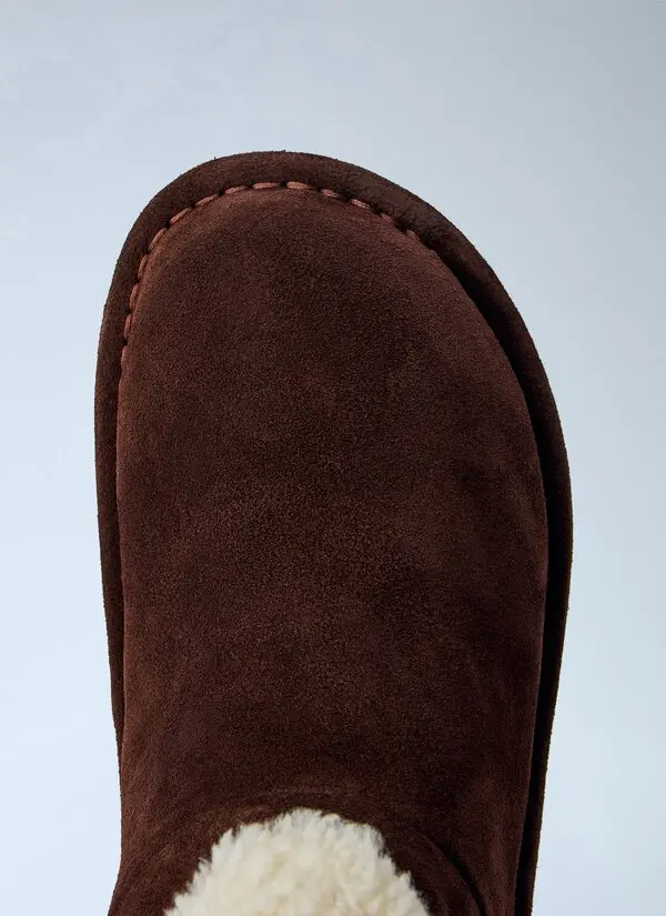 Miu Miu Shearling-lined Suede Ankle Boots