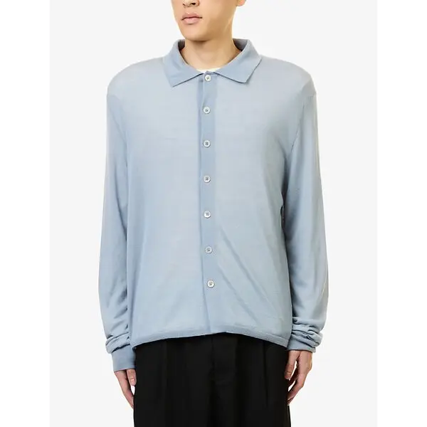 Our Legacy Long-sleeve Fine-knit Merino-wool Cardigan
