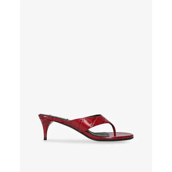 AZZEDINE ALAIA Infra 55 Leather Heeled Sandals
