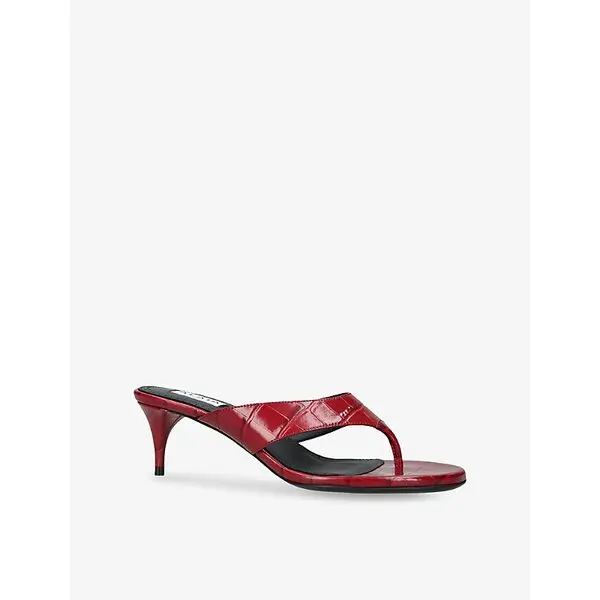 AZZEDINE ALAIA Infra 55 Leather Heeled Sandals