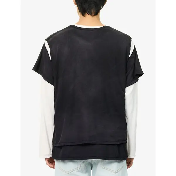 FOUND Triple Layer Long-sleeve Cotton-blend T-shirt