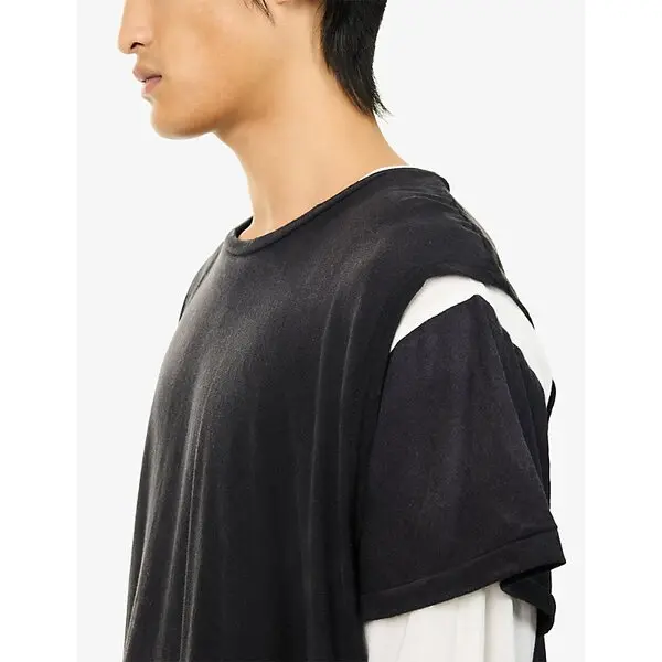 FOUND Triple Layer Long-sleeve Cotton-blend T-shirt