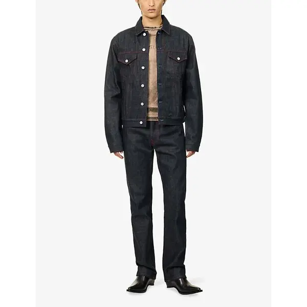 Acne Studios Re-edition Distressed Denim Jacket Xxl/xxxl