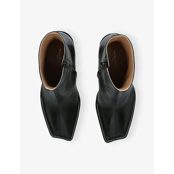 MAISON MARGIELA Piped-trim Leather Ankle Boots
