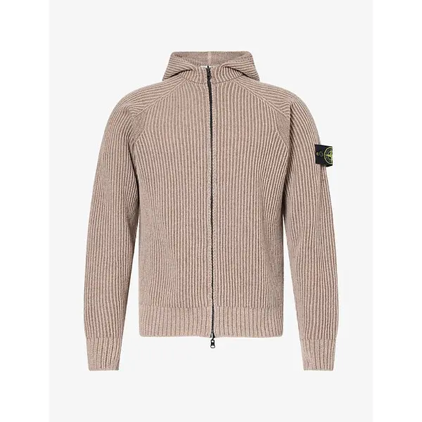 Stone Island Reversible Full-zip Wool Cashmere Hoody