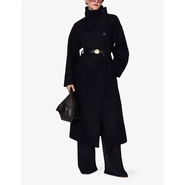 JOSEPH Fiore Double-breasted Wool-blend Coat