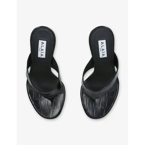 AZZEDINE ALAIA Infra 90 Leather Heeled Sandals
