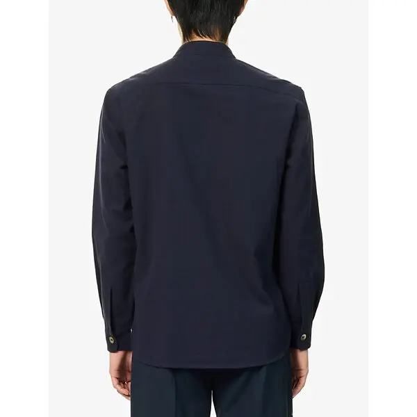 LABRUM Cowrie Embroidered-graphic Cotton Shirt