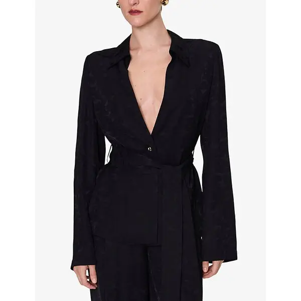 JOSEPH Noemi Leopard-jacquard Woven Jacket