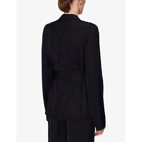 JOSEPH Noemi Leopard-jacquard Woven Jacket
