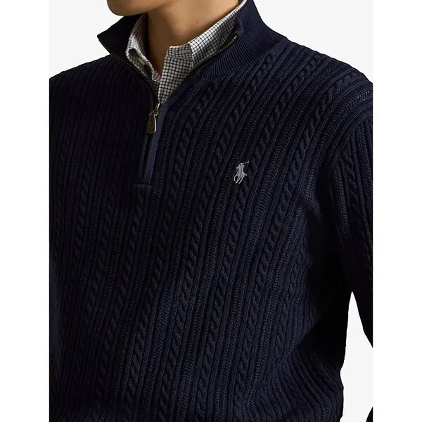 Polo Ralph Lauren Half-zip Cable-knit Cotton Jumper