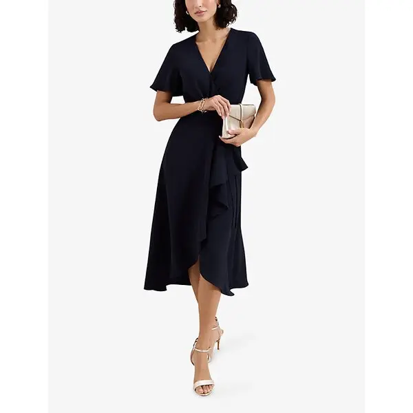 PHASE EIGHT Julissa Wrap-front Woven Midi Dress