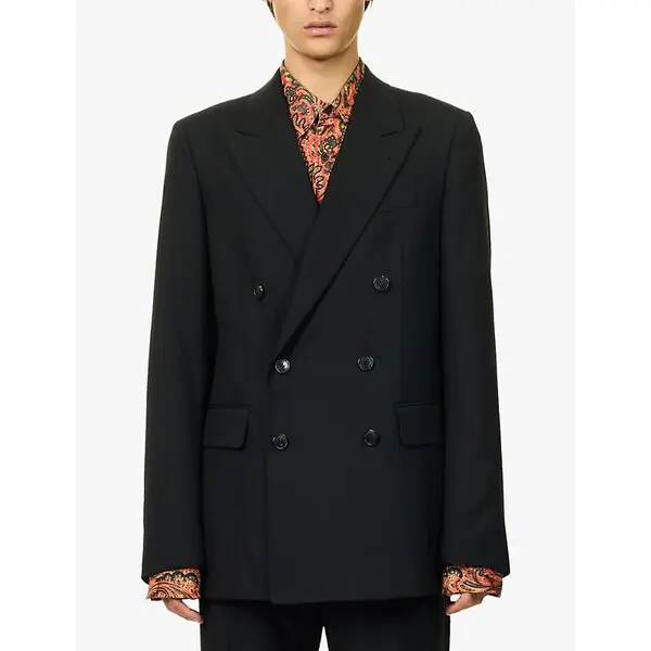 Dries Van Noten Barry Double-breasted Wool Blazer