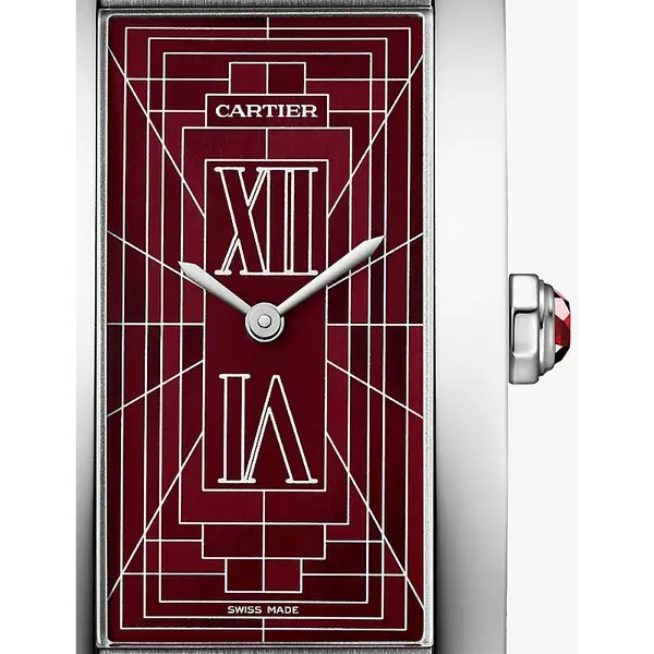 Cartier Tank Américaine Large Model, And Leather Automatic Watch&nbsp;&nbsp