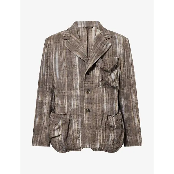 VIVIENNE WESTWOOD Achilles Wreck Check Wool Jacket