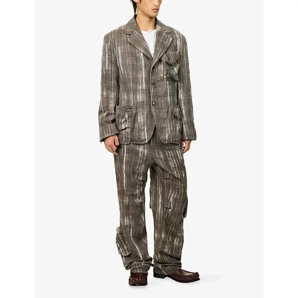 VIVIENNE WESTWOOD Achilles Wreck Check Wool Jacket