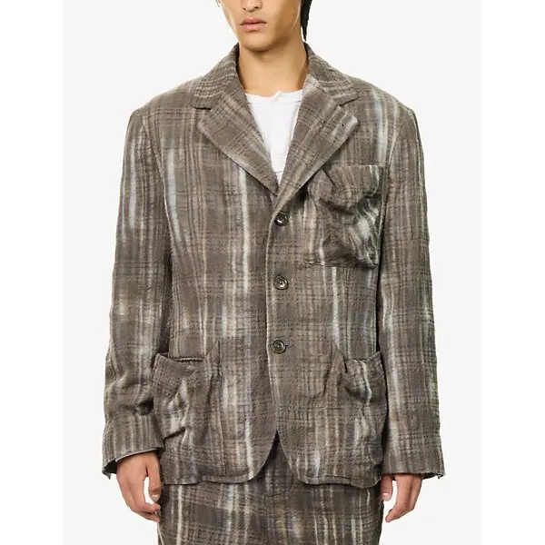 VIVIENNE WESTWOOD Achilles Wreck Check Wool Jacket