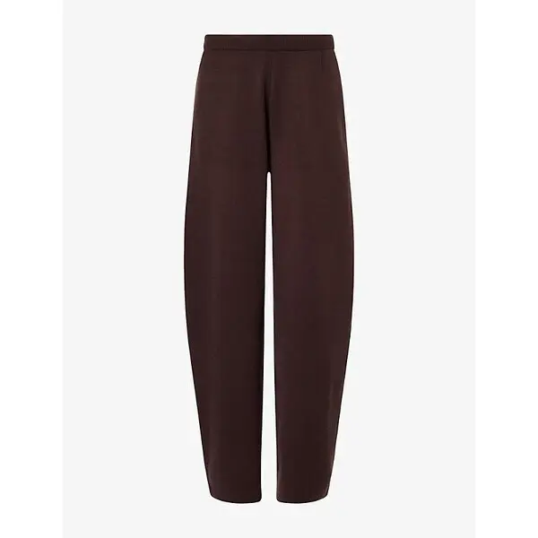 THE COUTURE CLUB Compact Barrel-leg Knitted Jogging Bottoms