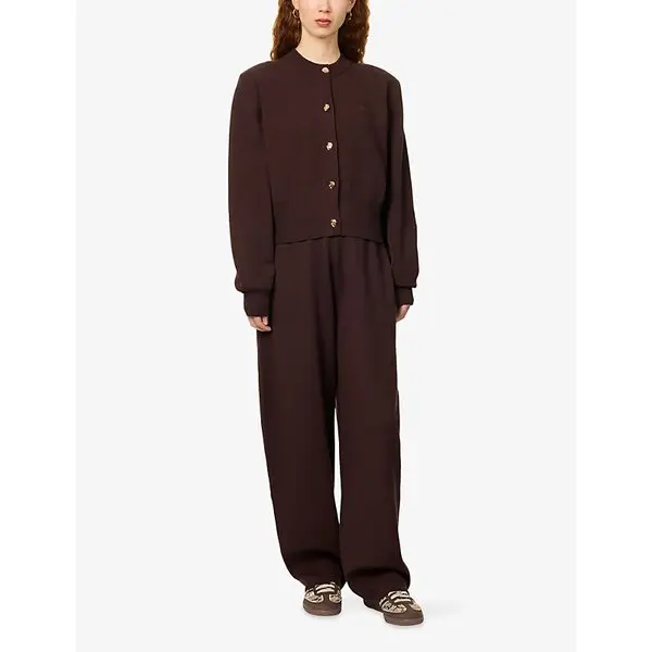 THE COUTURE CLUB Compact Barrel-leg Knitted Jogging Bottoms