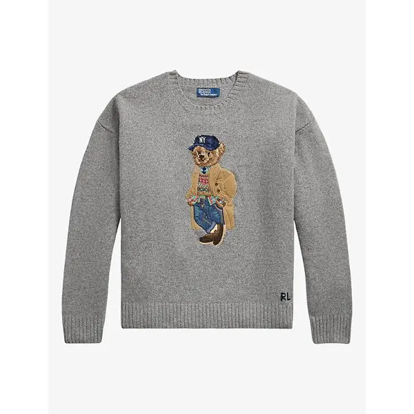 Polo Ralph Lauren Bear Crew Neck Wool Knit Jumper