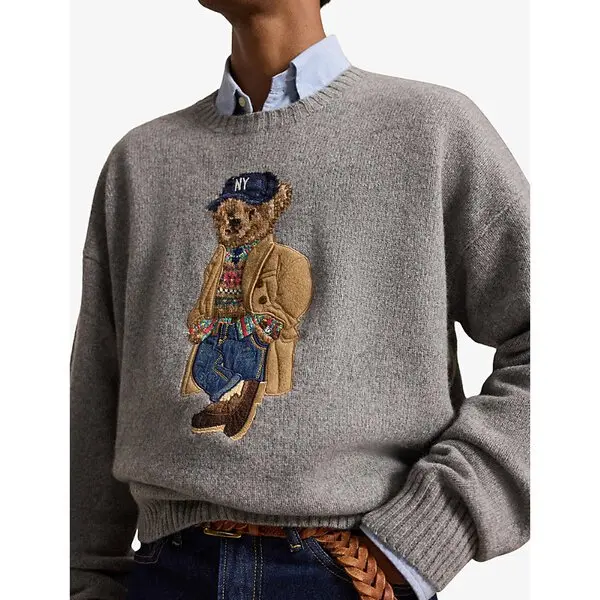 Polo Ralph Lauren Bear Crew Neck Wool Knit Jumper
