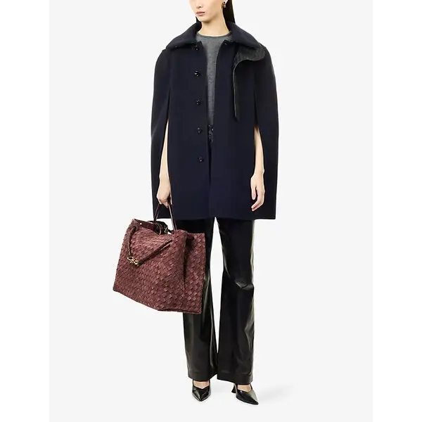 Bottega Veneta Intrecciato Wool And Cashmere Cape