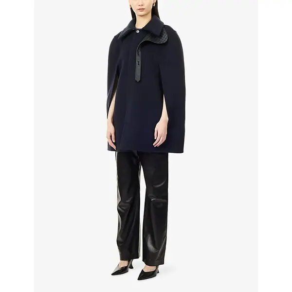 Bottega Veneta Intrecciato Wool And Cashmere Cape