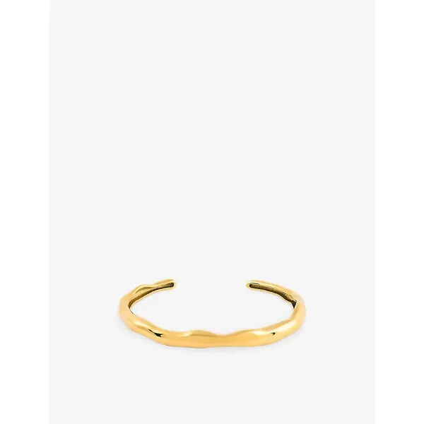 LA MAISON COUTURE Amadeus Zion Open Wave 18ct Yellow Vermeil Bracelet - Gold