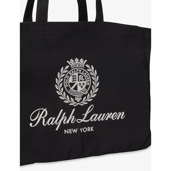Polo Ralph Lauren Crest-embroidered Cotton-canvas Tote Bag