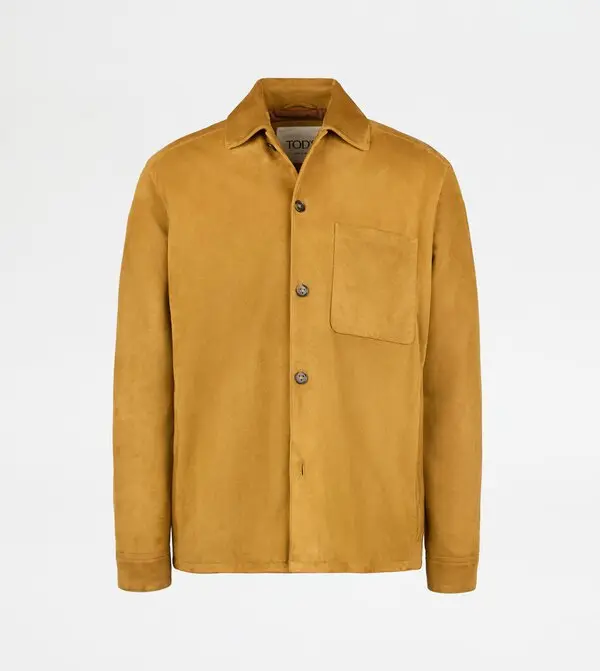 TOD'S Spiga Shirt Jacket In Pashmy Suede
