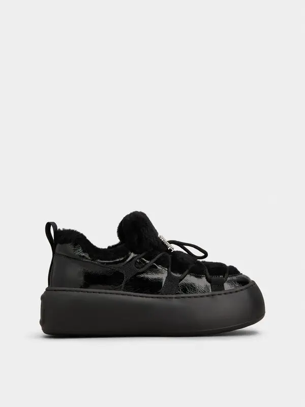 ROGER VIVIER Viv' Up Sneakers In Patent Leather - Black