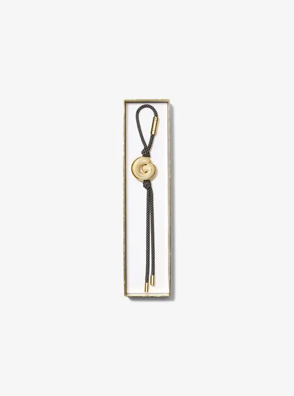 Michael Kors Initial -tone And Speckled Cord Bag Charm In By