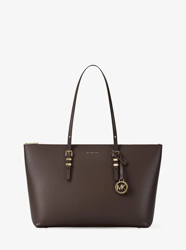 Michael Kors Quinn Large Pebbled Leather Tote Bag In By
