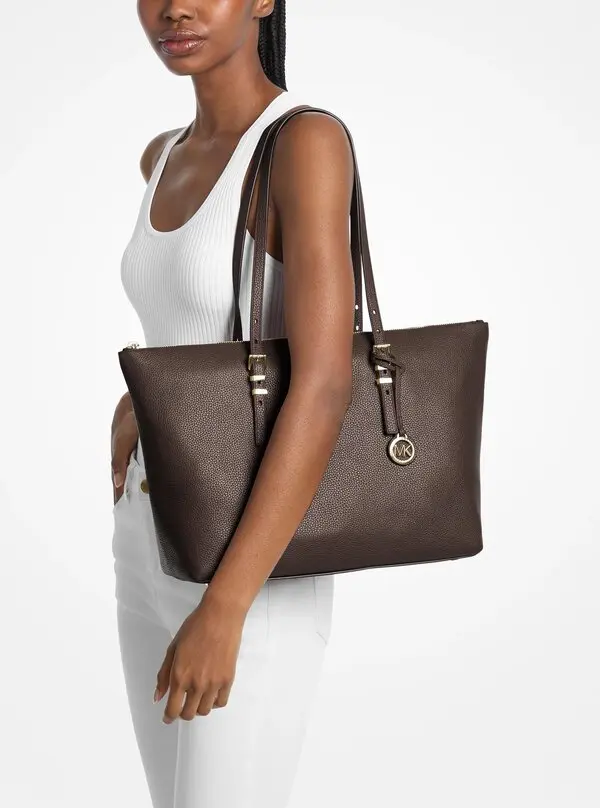 Michael Kors Quinn Large Pebbled Leather Tote Bag In By