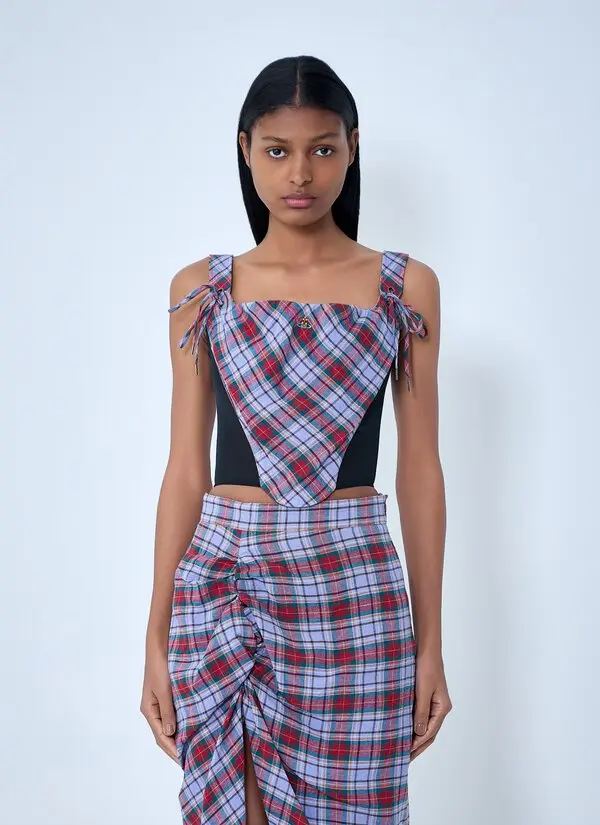 VIVIENNE WESTWOOD Plaid Patterned Corset Top