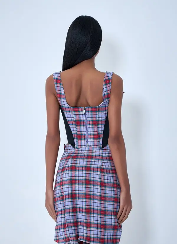VIVIENNE WESTWOOD Plaid Patterned Corset Top