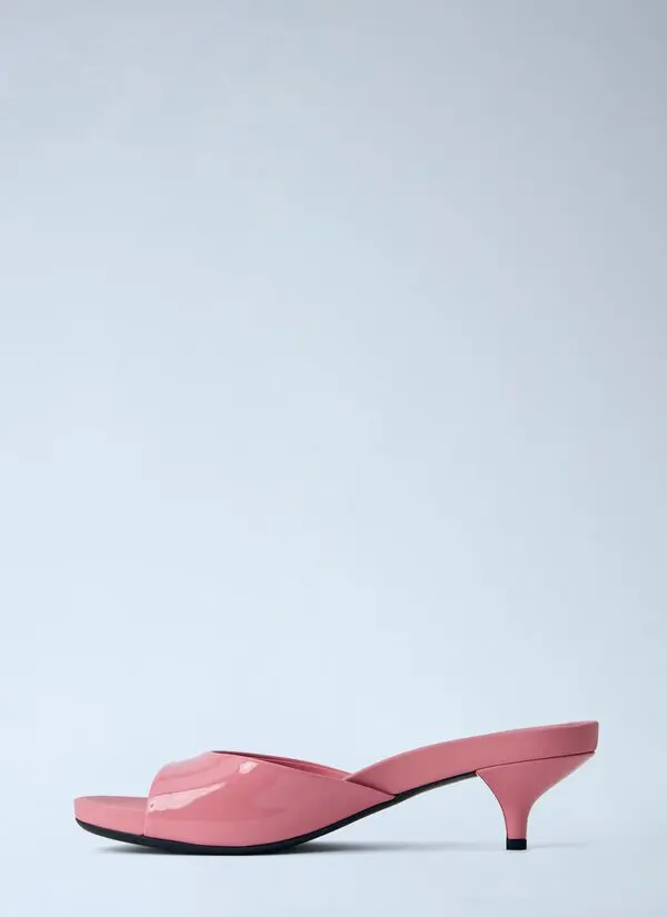 Prada Patent Leather Kitten Heel Mules