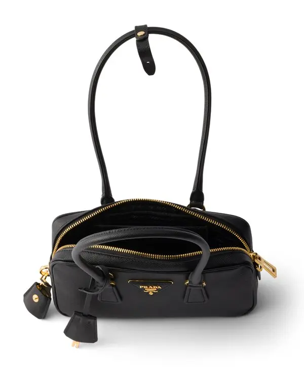 Prada Saffiano Leather Top-handle Mini-bag - Black