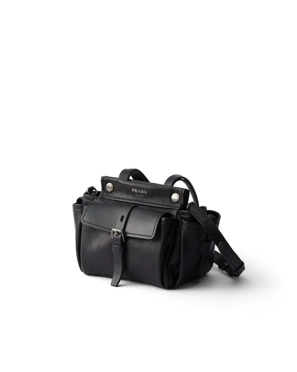 Prada Route Leather Mini Tote Bag
