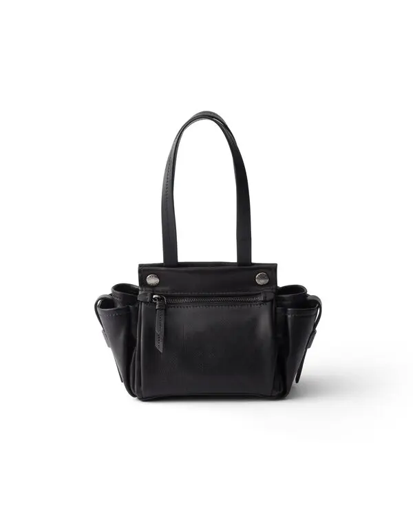 Prada Route Leather Mini Tote Bag