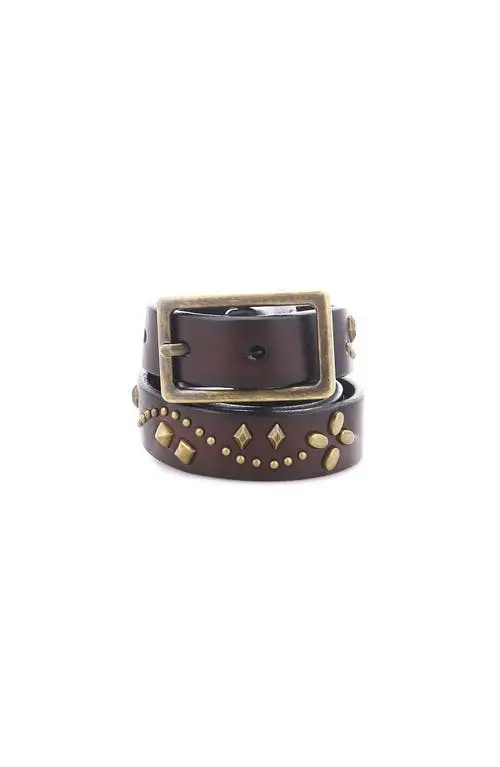 ROAN Tackson Studded Belt - Brown