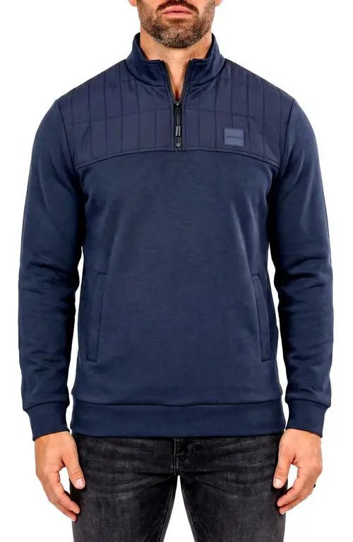 MACEOO Mercerized Cotton Quarter Zip Pullover