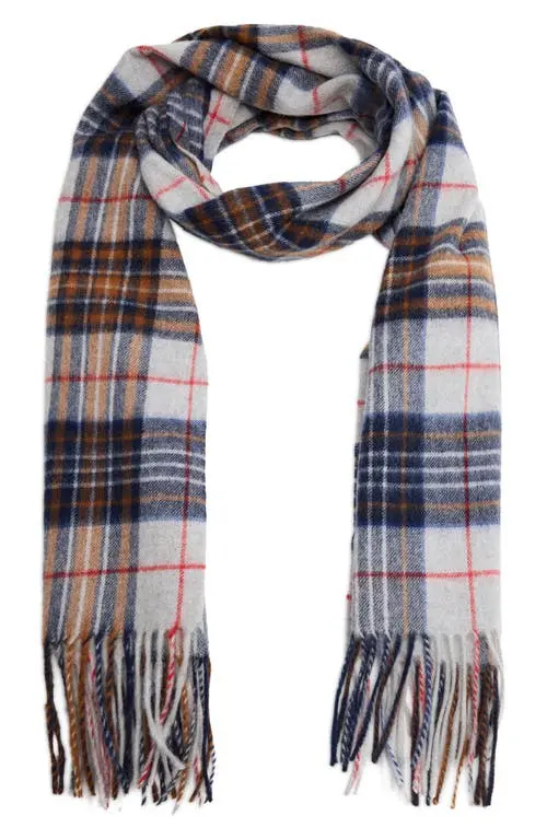 Mango Wool Check Scarf - Grey