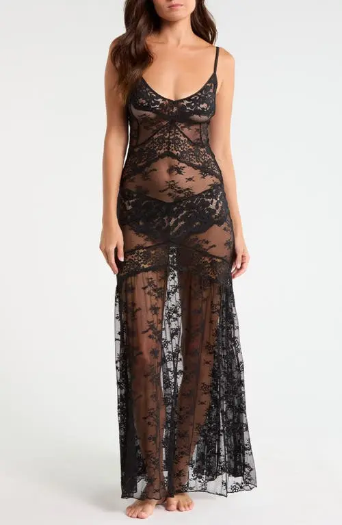 KILO BRAVA Lace Maxi Slip - Black
